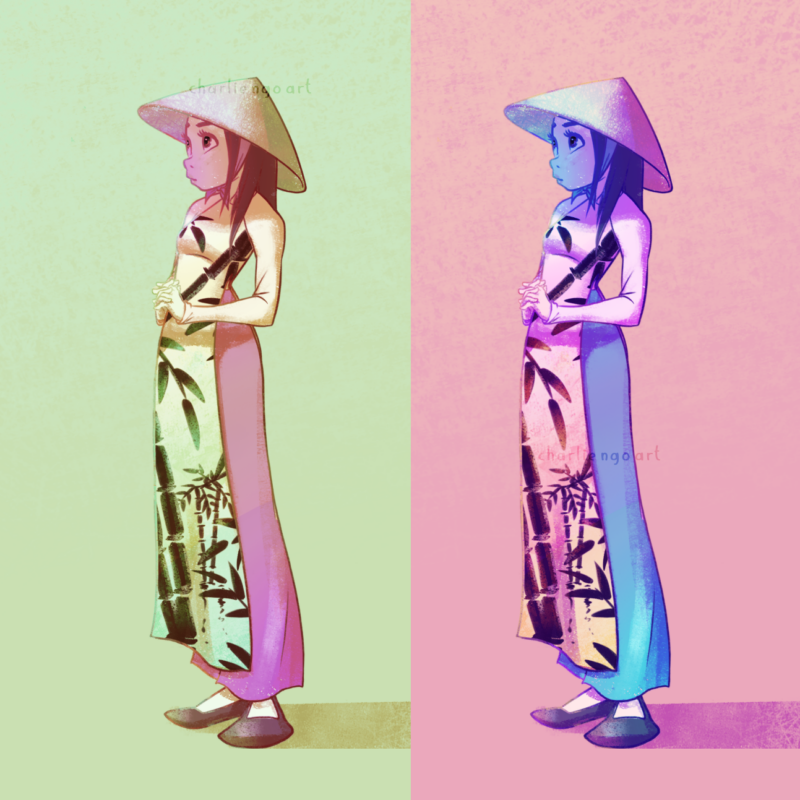 ao dai (charlie ngo art watermark) | Vancouver Comic Arts Festival